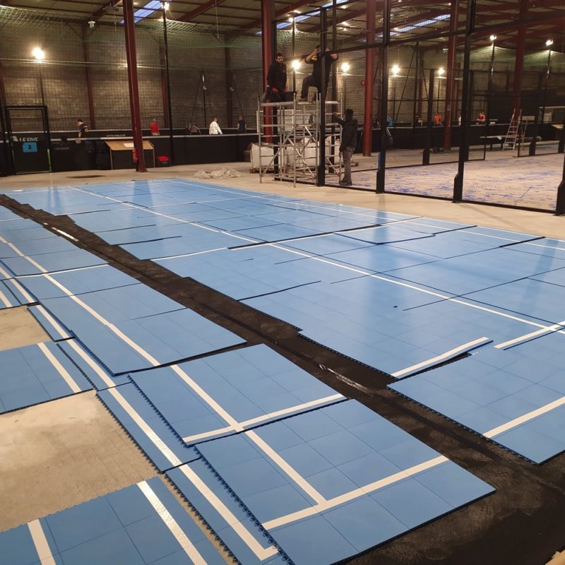 Modular gym floor with 4mm underlay, economical, flexible
