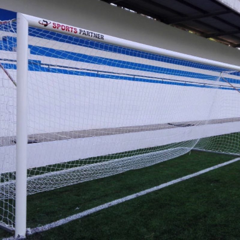 Cage fixe de football à 11 en aluminium renforcé de 120mm